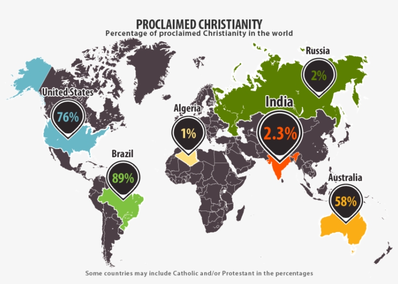 Christianity World Map
