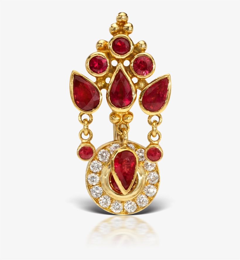 Venus By Maria Tash Ruby Mt Ultra Crown And Ice Pave Transparent PNG ...