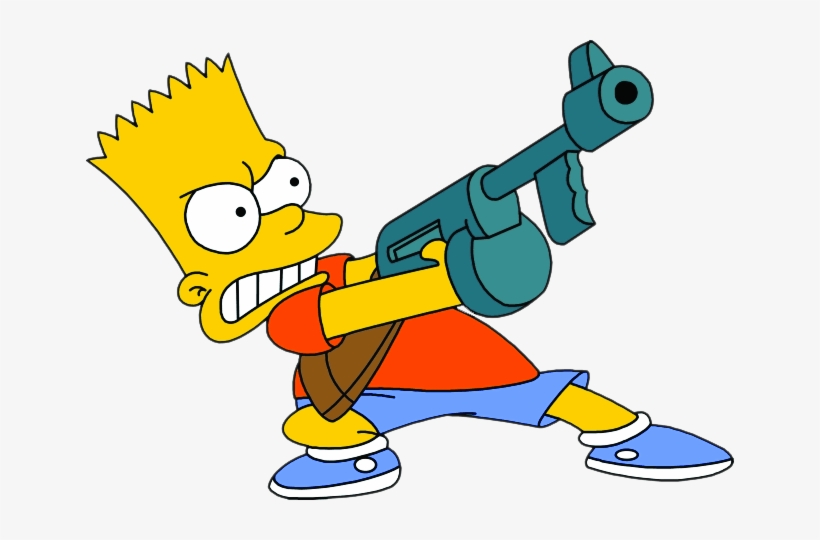 Download Share This Image - Simpsons Bart With A Gun - HD Transparent ...