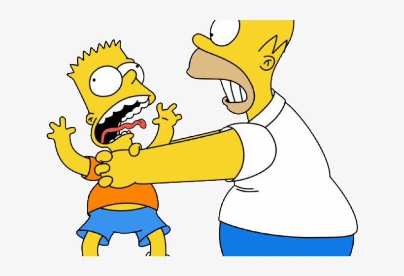 Homer Simpson Chasing Bart Transparent PNG - 640x480 - Free Download on ...