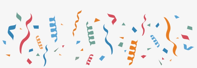 Confetti Ribbons - Ribbons And Confetti Png Transparent PNG - 2543x753 ...