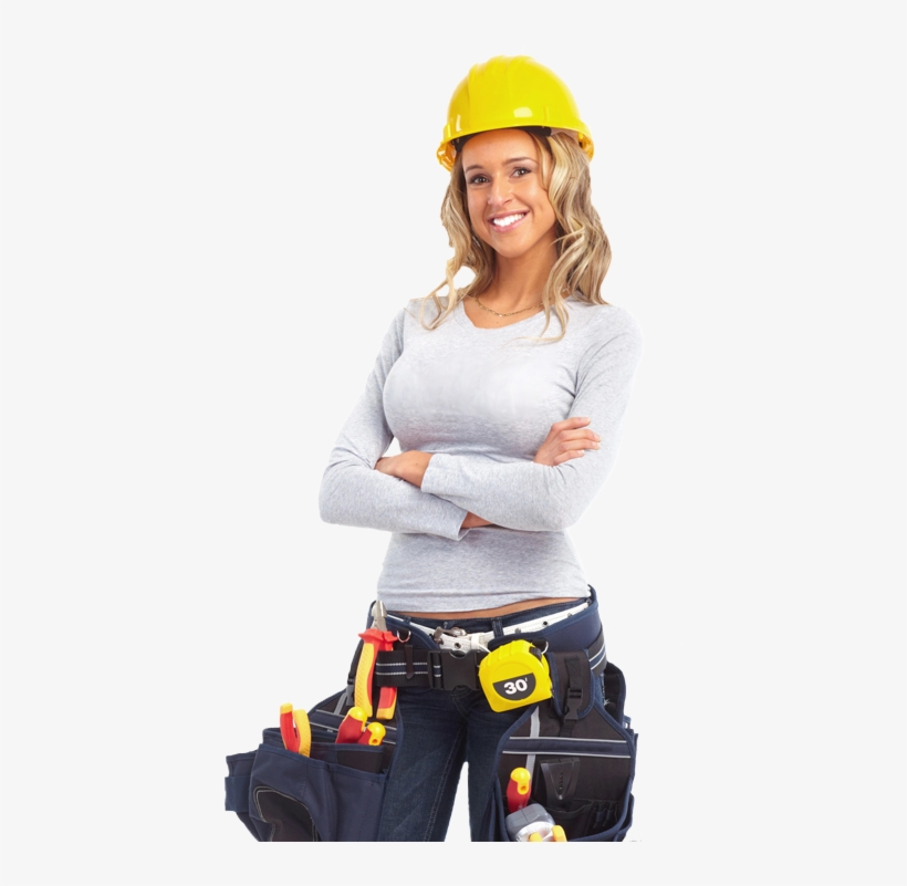Hardscape Services In - Female Construction Worker Png Transparent PNG ...