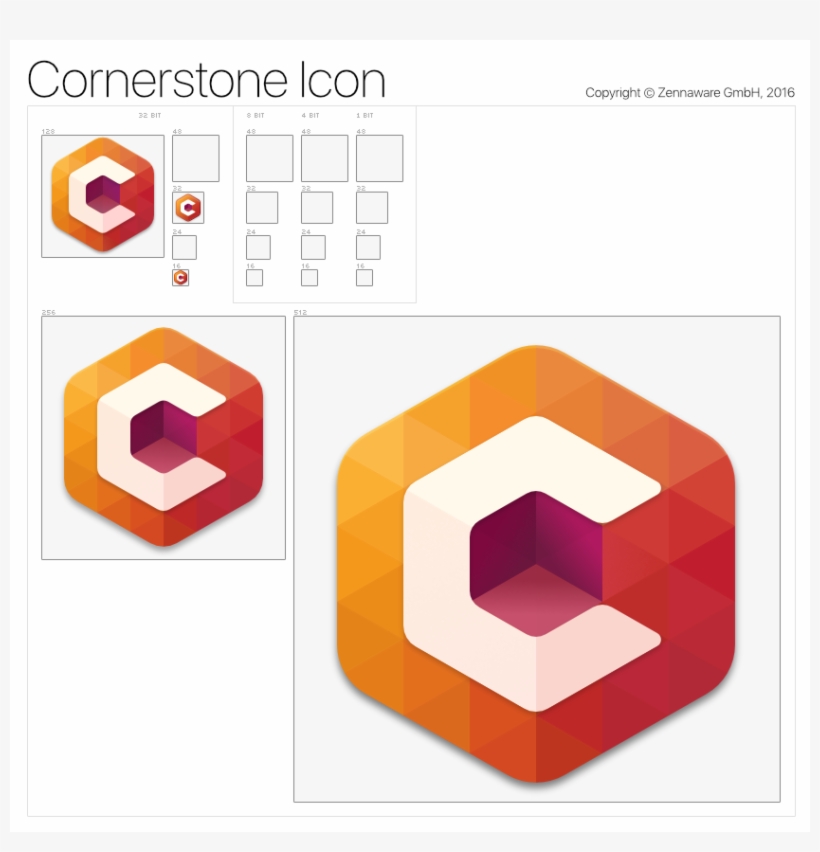 Cornerstone Application Icon In A Variety Of Sizes Transparent PNG ...
