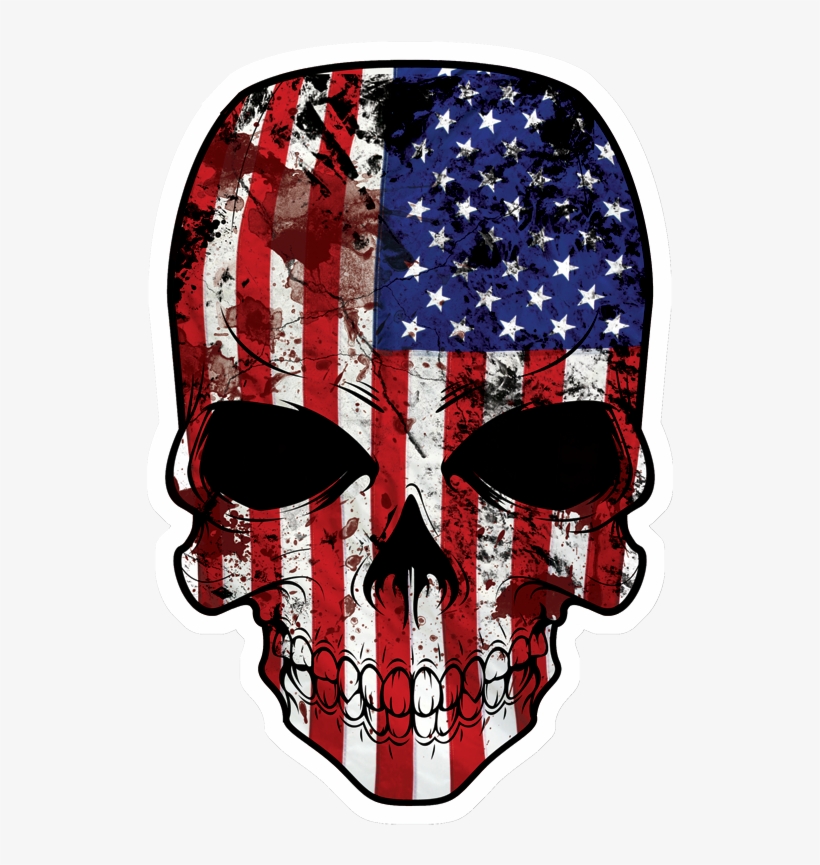 Skull Shaped Sticker Approx Size - American Skull Png Transparent PNG ...