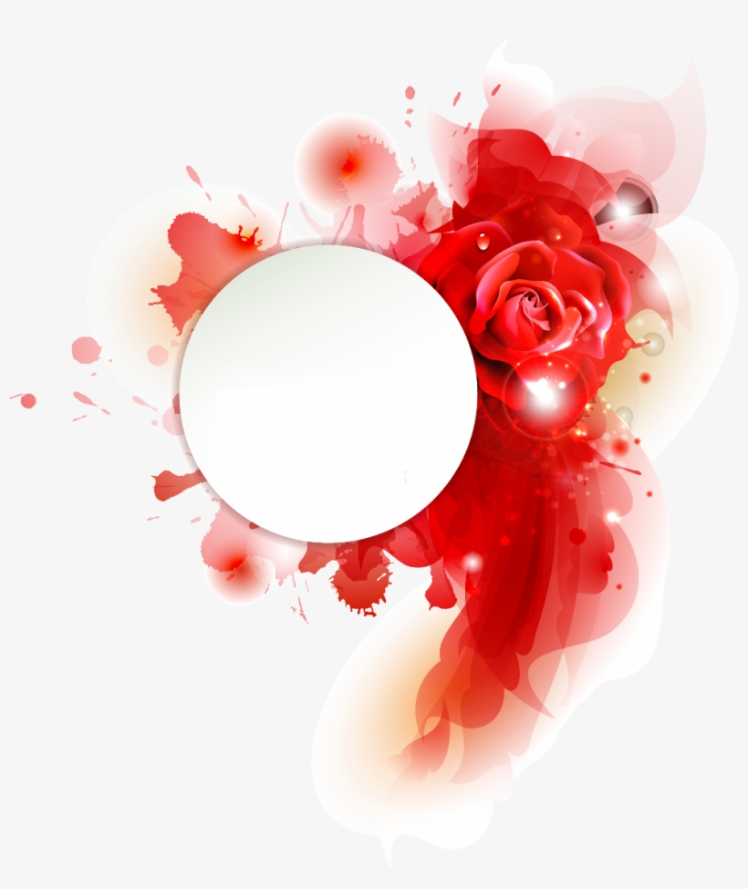 Watercolors Watercolor Roses Rose Red Nameplate Borders - Flower ...