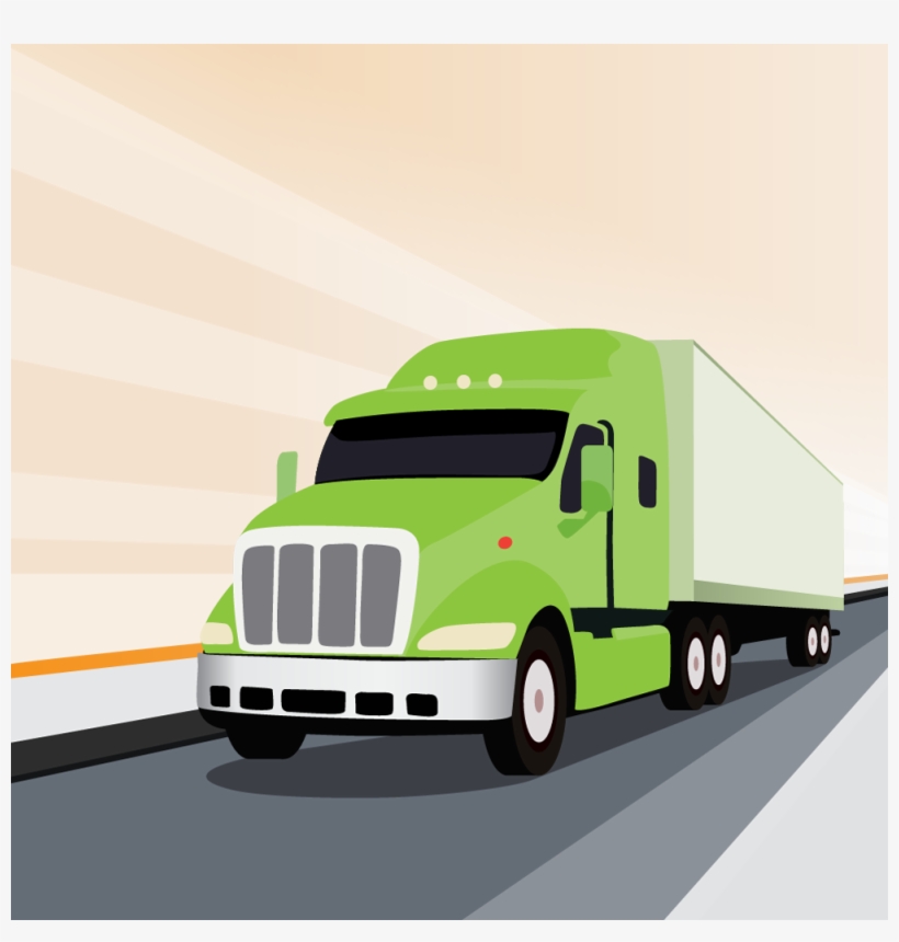 Download Vector Illustration Green Truck - Green Truck Vector - HD ...