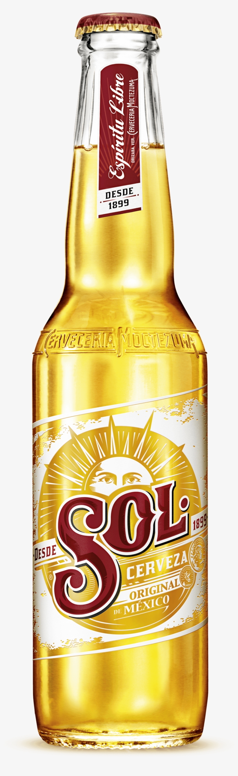 Sol Beer Bottle - Sol Cerveza Transparent PNG - 876x2953 - Free ...