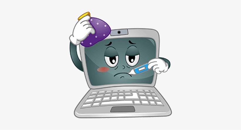 Download Keep Your Computer Healthy - Sick Laptop - HD Transparent PNG ...