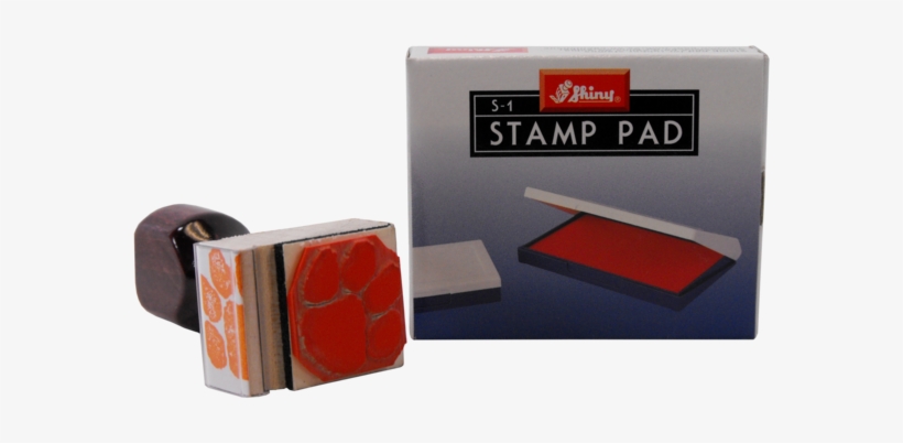 Clemson Tiger Paw Stamp And Orange Ink Pad - Shiny Stamp Pad Red Size 3 ...