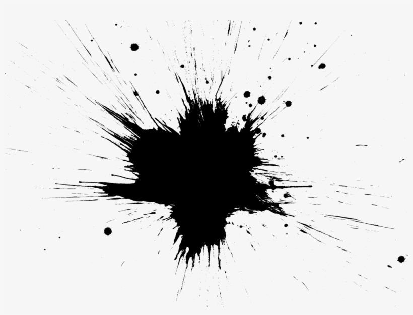 Download 30 Paint Splatter Vol - Black Paint Splash Png - HD ...