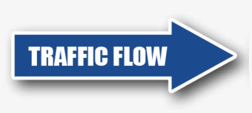 Floor Marking Blue Directional Arrow, Traffic Flow Transparent PNG ...