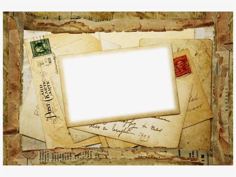 Vintage Letter Collage Frame ~ Zibi Vintage Scrap Transparent PNG ...