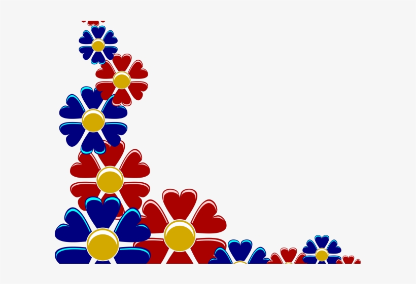 Flowers Borders Clipart Borderline Transparent PNG - 640x480 - Free ...