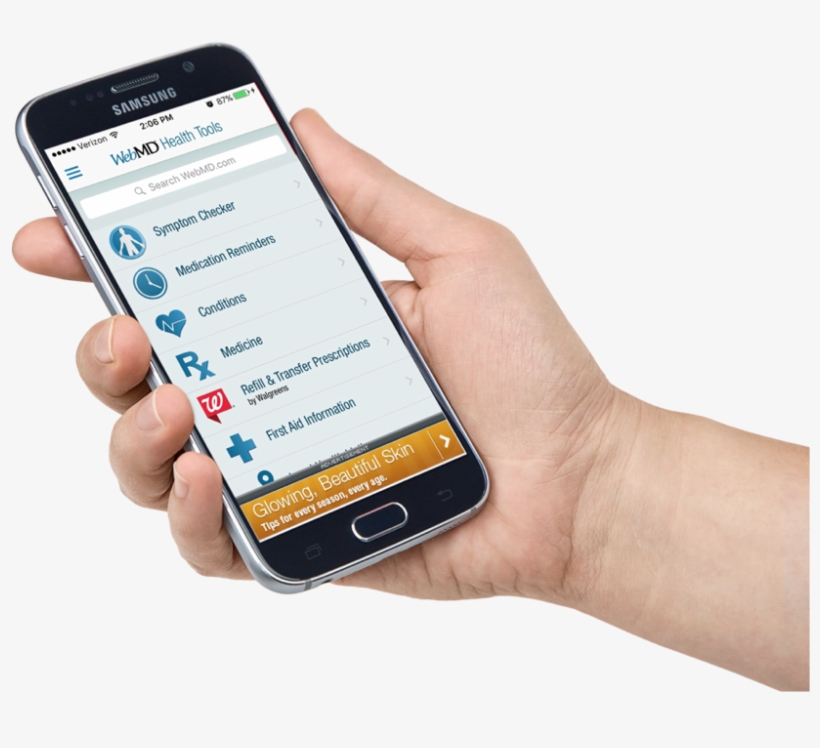 Current Webmd App Home Screen Transparent PNG - 844x680 - Free Download ...