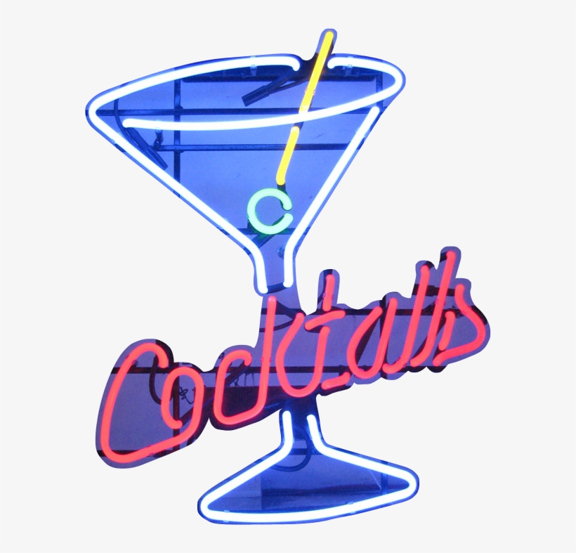 Cocktails Neon Sign - Cocktails Neon Sign Png Transparent PNG - 578x707 ...