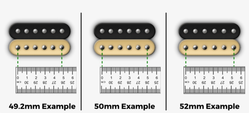 How To Measure Your Guitar's String Spacing Transparent PNG - 1000x448 ...