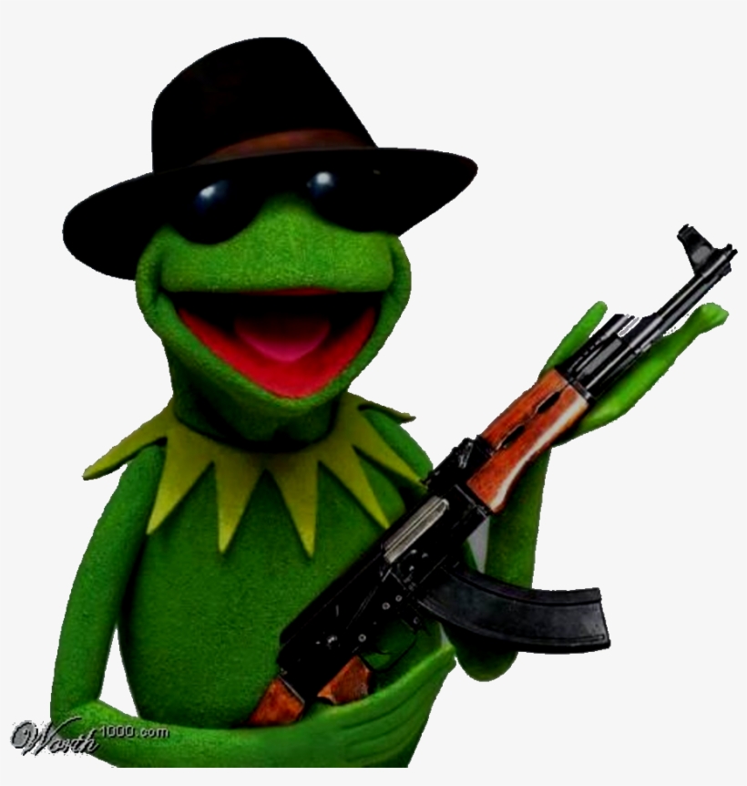Download Gangsterkermitnew - Kermit The Frog With Gun - HD Transparent ...