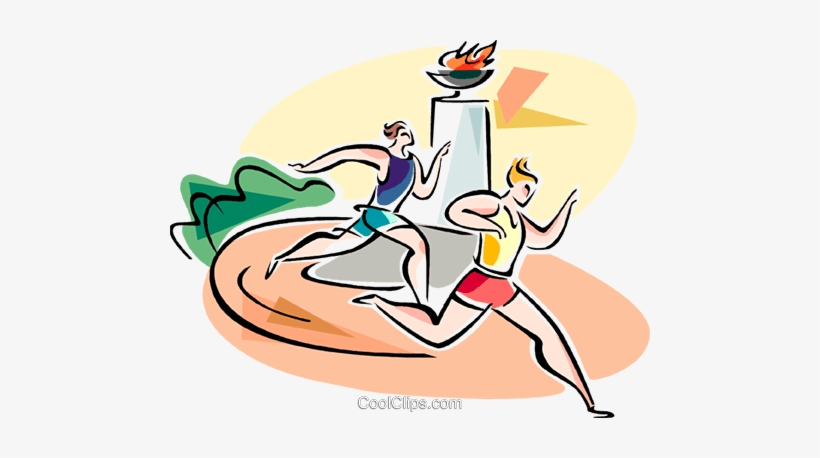 People Running Race Royalty Free Vector Clip Art Illustration ...