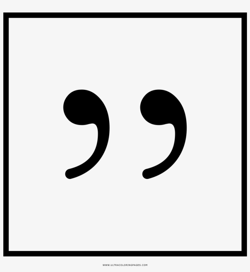 Quotation Marks Coloring Page - Imagenes De Comillas Para Colorear ...