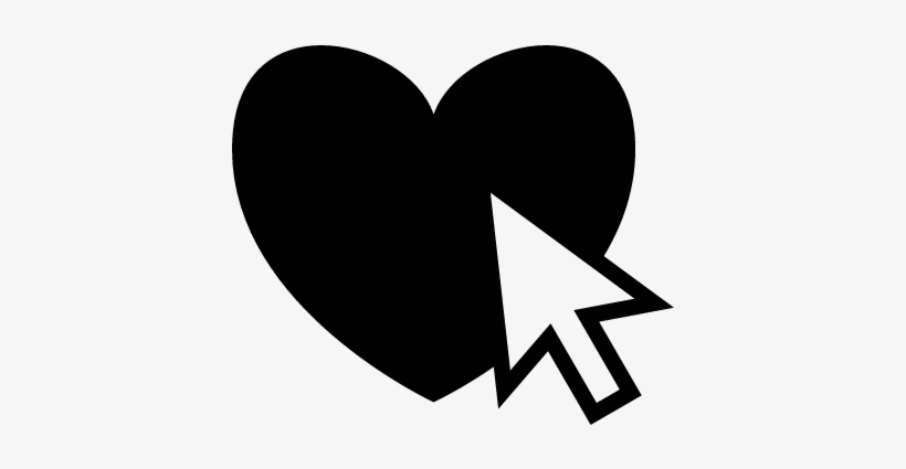 Heart Click With Mouse Arrow Pointer Vector - Computer Icon Vector ...
