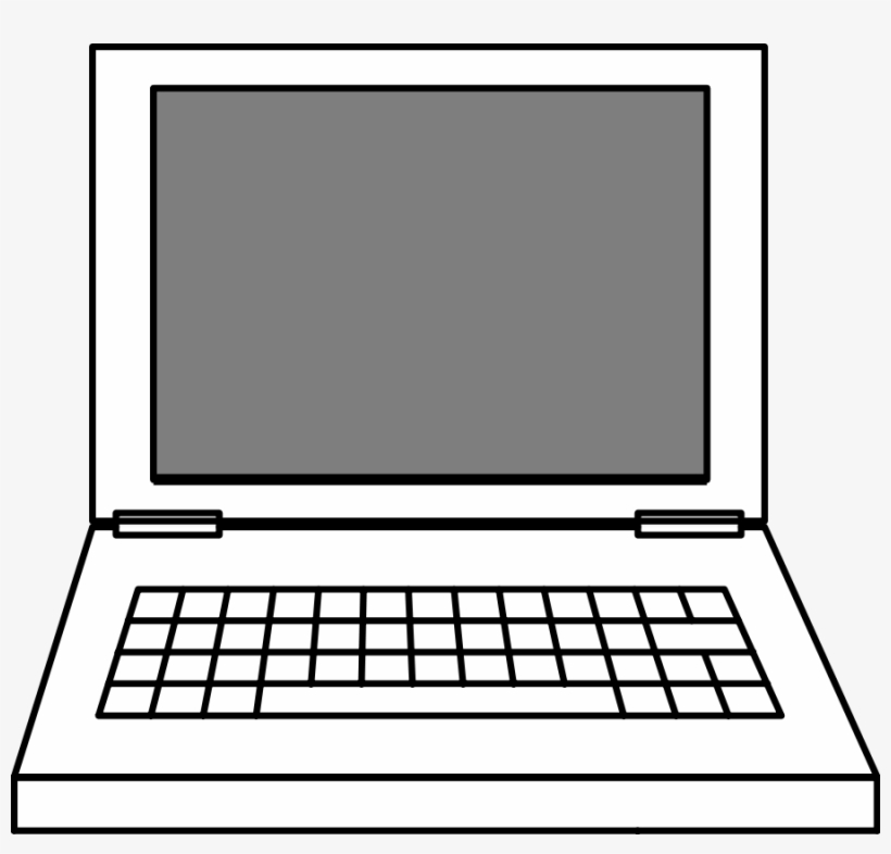 Picture Freeuse Library Collection Of A Laptop Clipart - Simple Drawing ...
