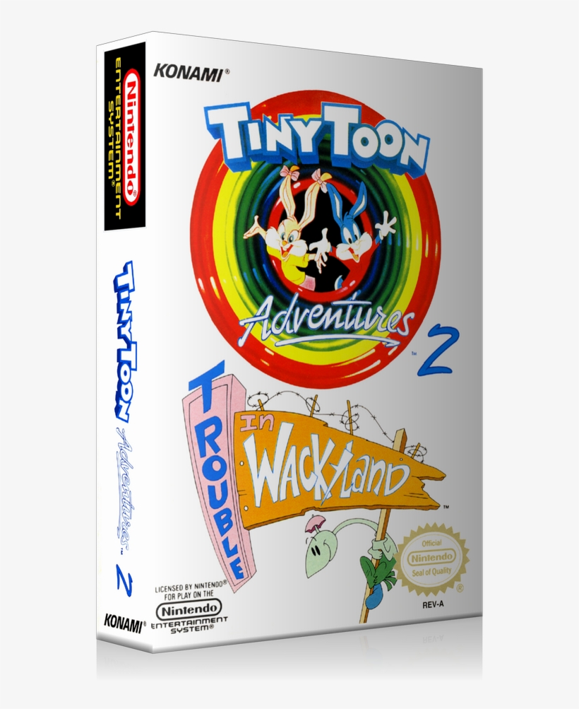 Nes Tiny Toon Adventures 2 Retail Game Cover To Fit Transparent PNG ...