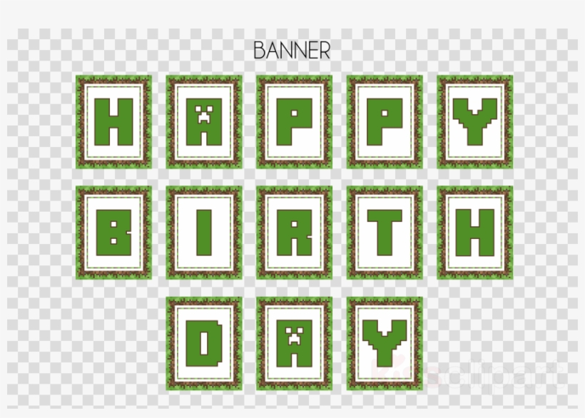 Minecraft Happy Birthday Banner Printable Clipart Minecraft Transparent Minecraft Happy Birthday Banner Printable Clipart Minecraft Transparent
