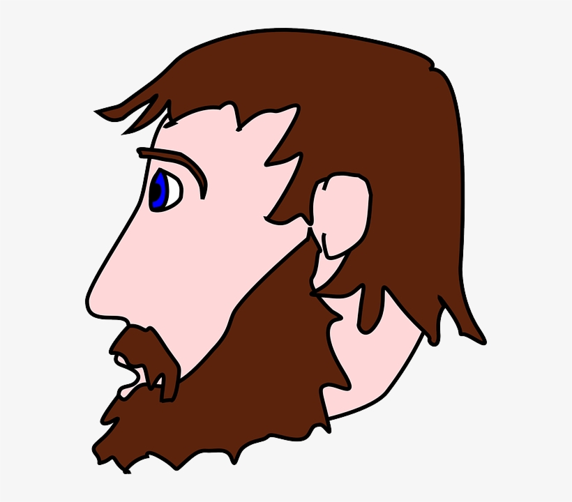 Head, People, Man, Guy, Cartoon, Side, Beard, Bearded - Cartoon Beard ...
