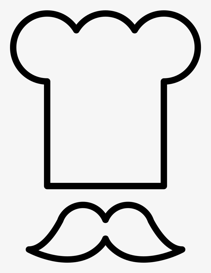Chef Toque And Mustache Comments - Chef's Uniform Transparent PNG ...