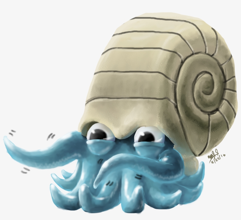 Omanyte Used Tickle By Yggdrassal Transparent PNG - 1179x1028 - Free ...