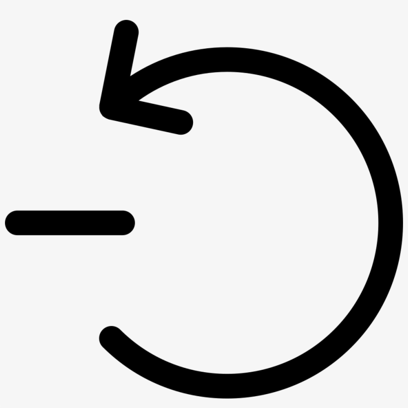 Counterclockwise Circular Rotating Arrow With Minus Transparent PNG ...