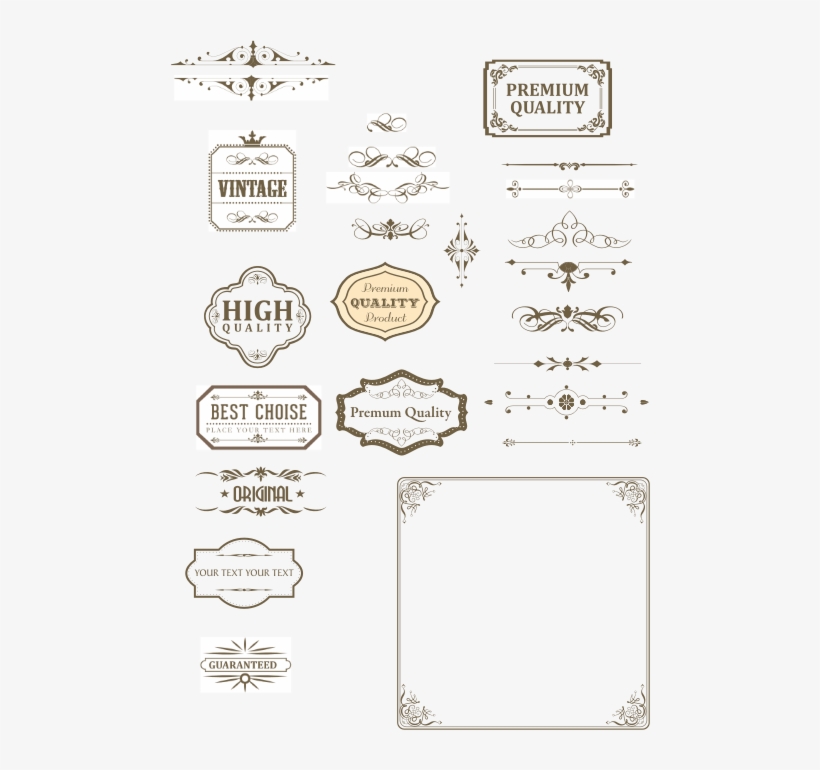 Vintage Text Box And Dividers - Vintage Text Box Png Transparent PNG ...