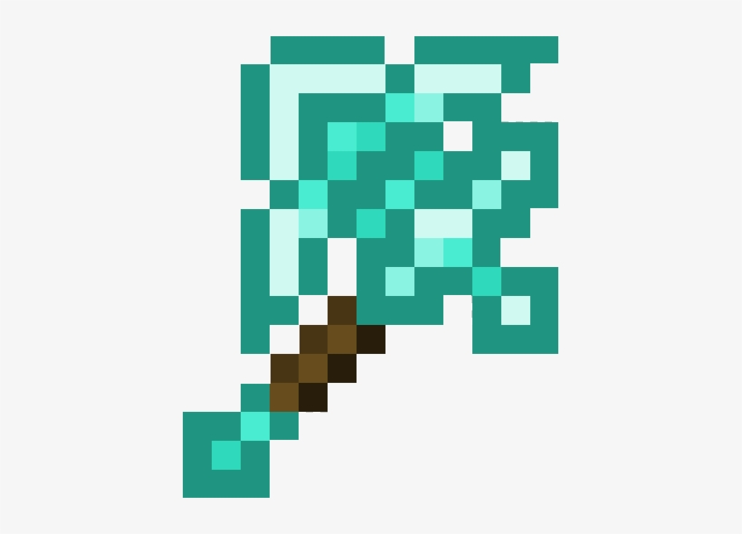 Download Diamond Axe - Minecraft - HD Transparent PNG - NicePNG.com