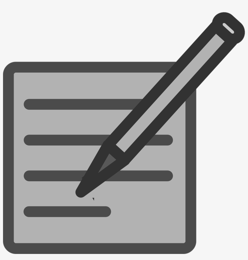 Pencil Writing Clip Art Black And White