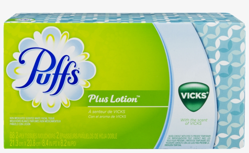 Puffs Plus Lotion Facial Tissues With Scent Of Vicks, - Puffs Basic ...