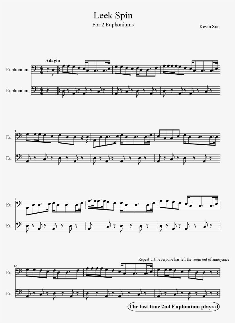 Print - Leekspin Song Sheet Music Transparent PNG - 827x1169 - Free ...