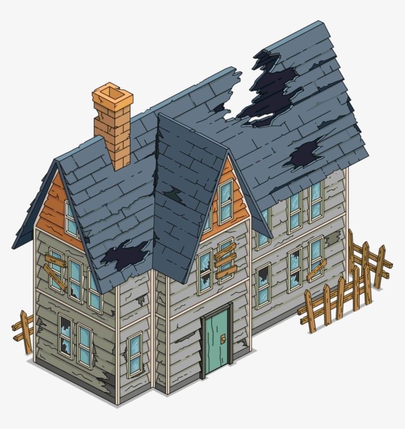Tapped Out Spooky House - Simpson Maison Batiments Transparent PNG ...