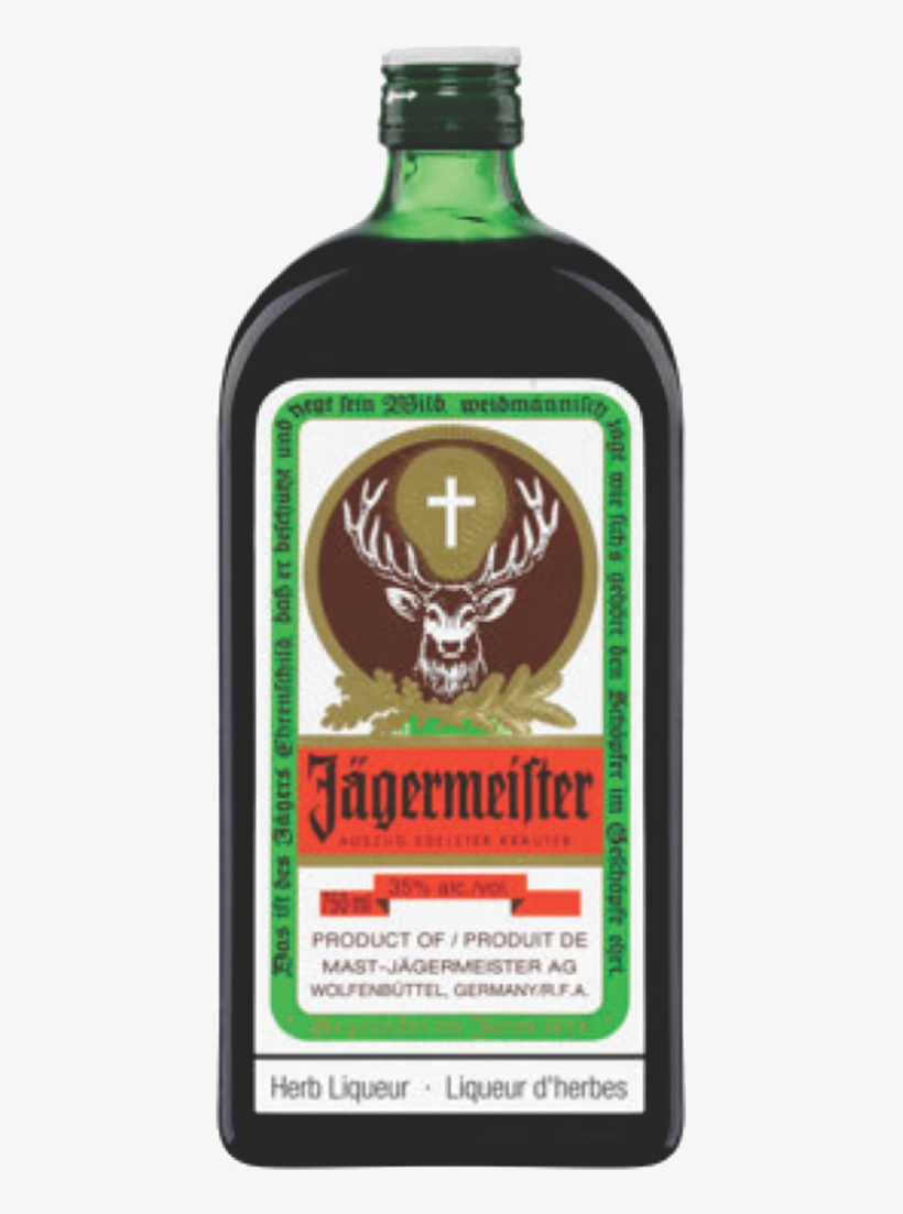 Jagermeister - 750 Ml Jagermeister Transparent PNG - 427x1023 - Free ...