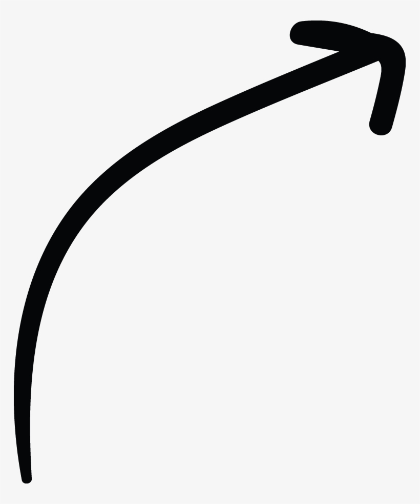 Right Up Arrow Curve Line Doodle Transparent PNG 765x903 Free 