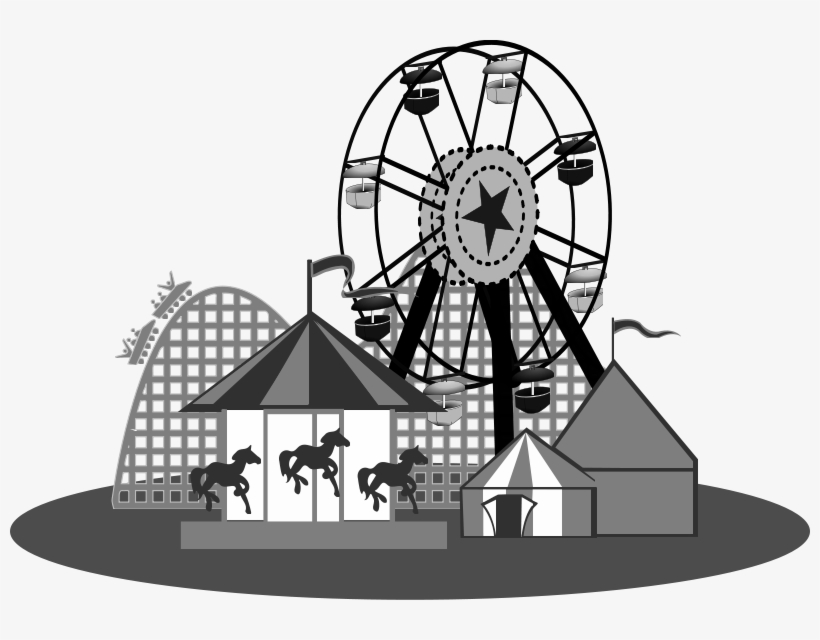 Free Carnival B& - Clip Art Amusement Park Transparent PNG - 800x560 ...