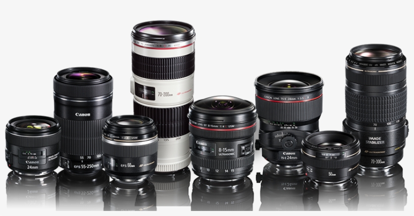 Canon Camera Lens Types & Details - Canon Dslr Lenses Transparent PNG ...