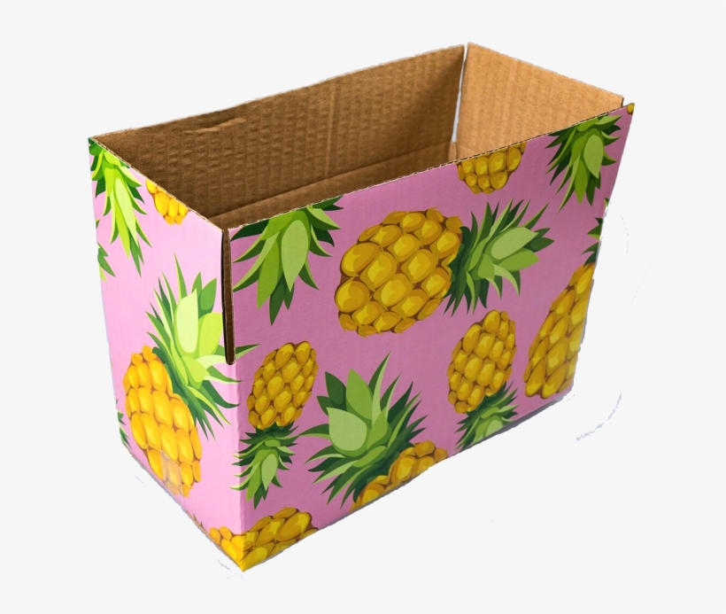 8x4x4 Pineapple Designer Box - Cardboard Boxes Designs Transparent PNG ...