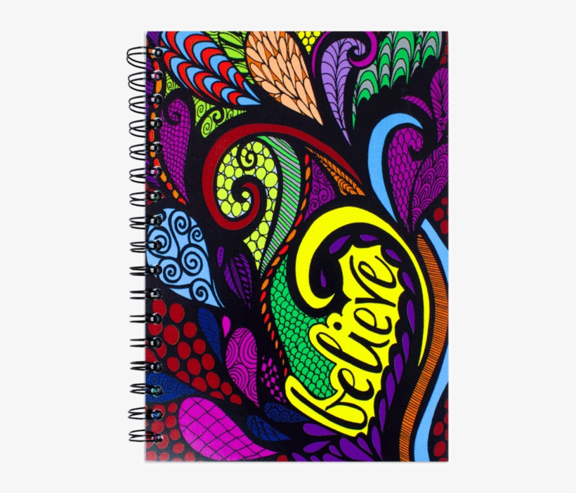 "believe" Colored Spiral Notebook Journal 200 Lightly - Notebook ...