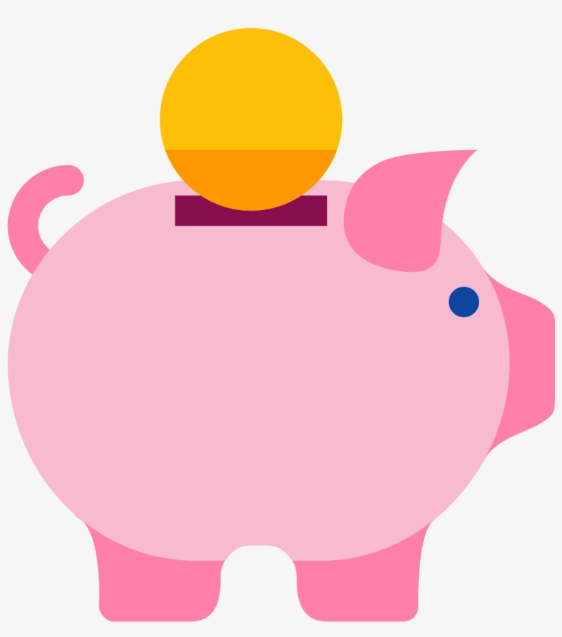 Cute Piggy Bank Clipart - Clip Art Piggy Bank Transparent PNG ...