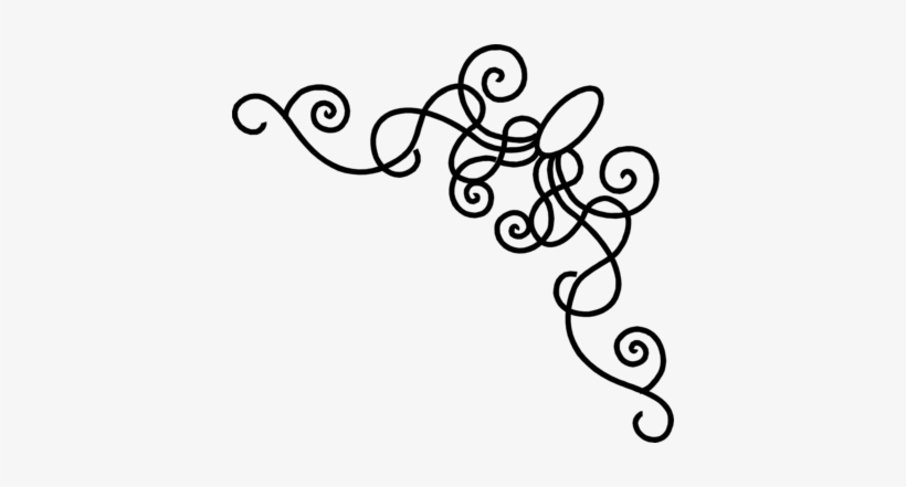Swirls And Leaves - White Borders And Frames Transparent PNG - 400x361 ...