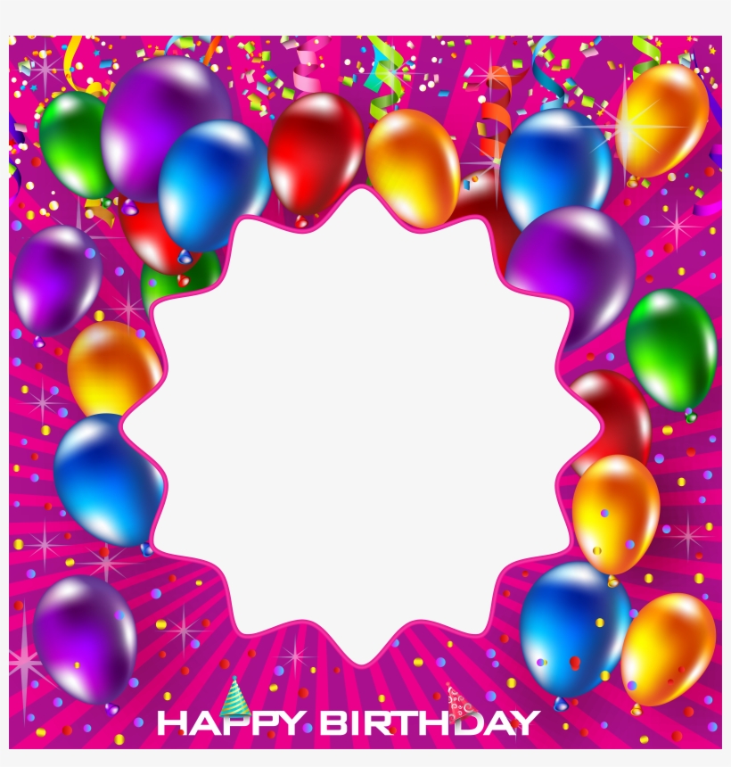Happy Birthday Pink Png Frame - Circle Transparent PNG - 6000x6000 ...