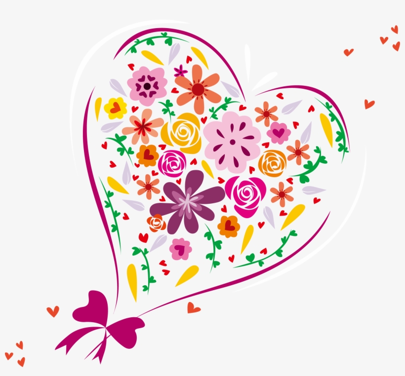 Clipart Royalty Free Heart Euclidean Clip Art Shaped - Flower Vector ...