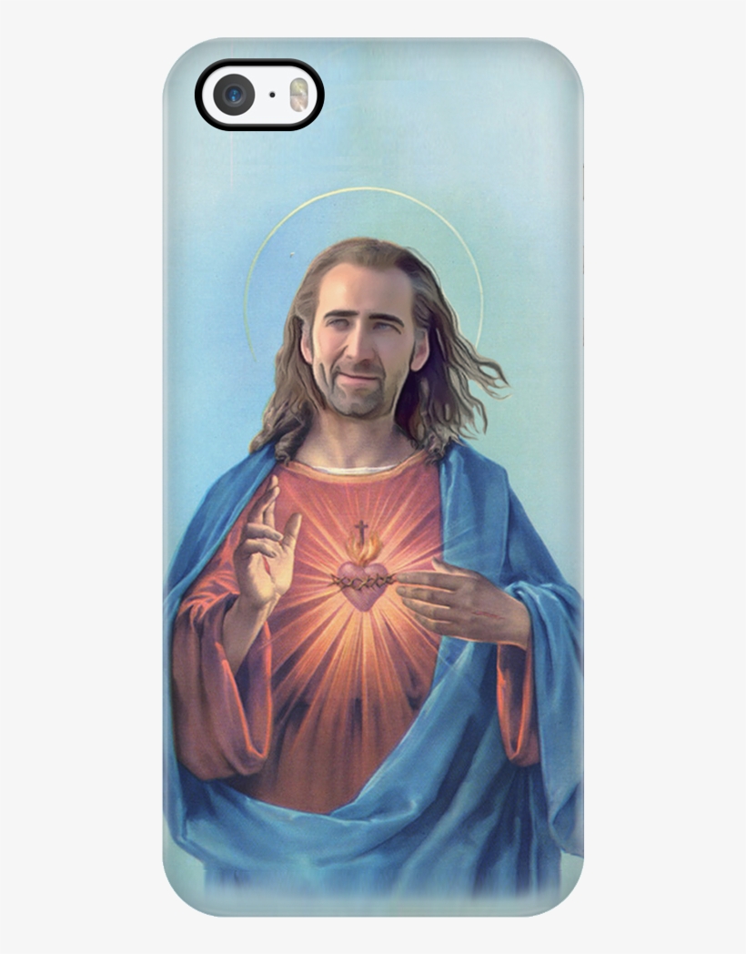 Nicolas Cage As Jesus Iphone Case - Jesus Christ Holy Heart Transparent ...