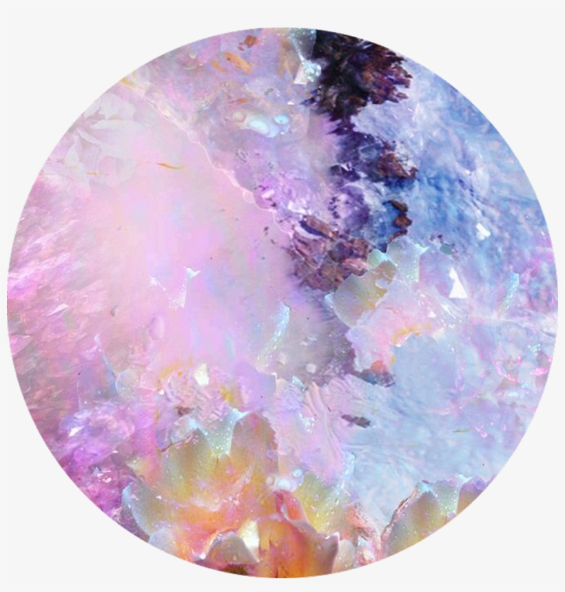 Pink Blue Purple Icon Crystal Circle Freetoedit - Backgrounds Crystals ...