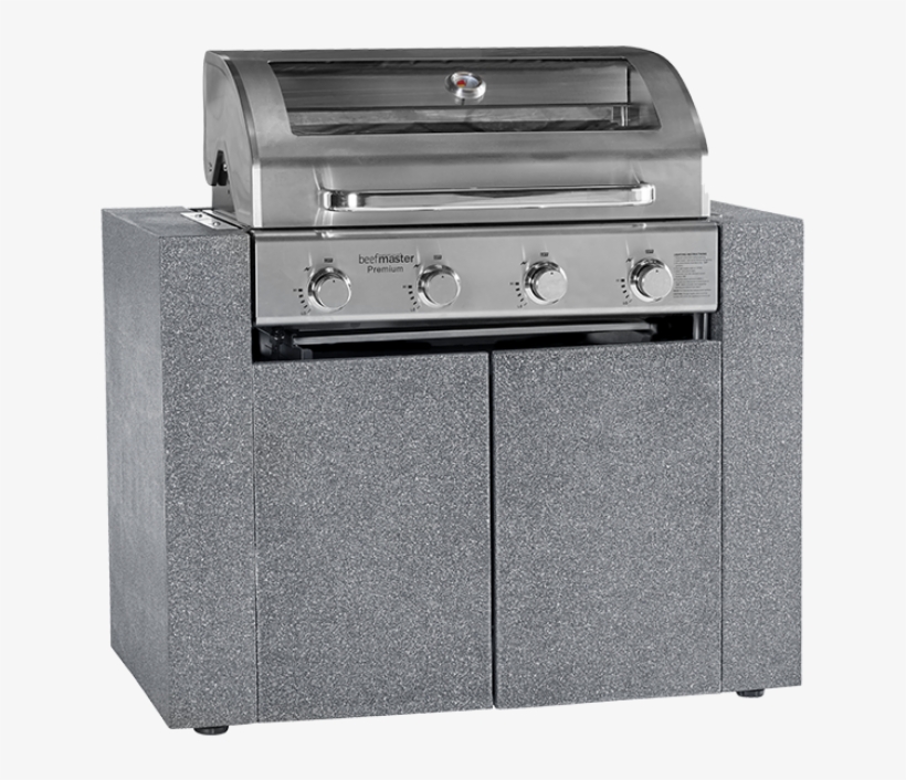 Premium Beefmaster 4 Burner On Island - Barbecue Grill Transparent PNG ...